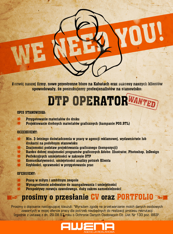 Praca Operator DTP, Awena, Warszawa